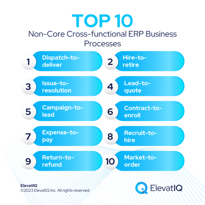 Top 10 Non-Core Cross-functional ERP Business Processes