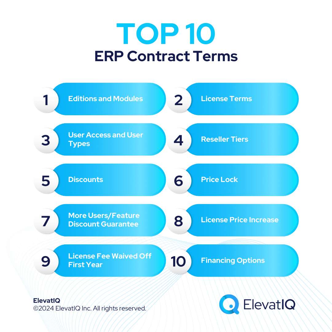 Top 10 ERP Contract Terms