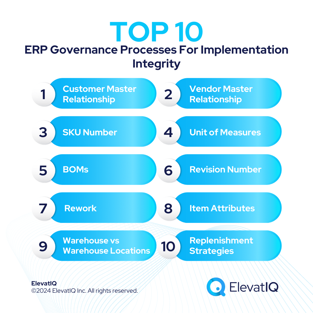 Top 10 ERP Governance Processes for Implementation Integrity
