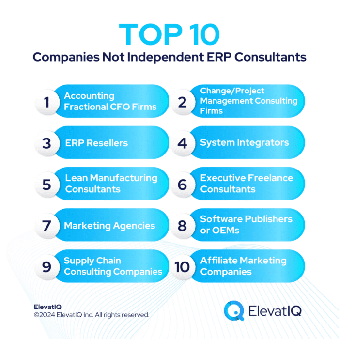 Top 10 Companies Not Independent ERP Consultants In 2024